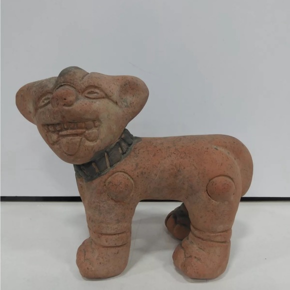 Art | Terra Cotta Clay Primitive Dog Tiger Mayan Aztec Figurine Pottery ...